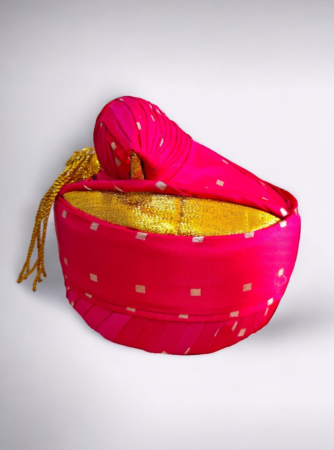 Puneri Pagadi for Batu with Satin Taffeta Square Butta fabric - Scarle ...